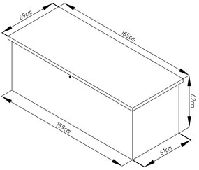 PENTA Zahradní box G21 Denver 560 L, plechový Barva: Šedá