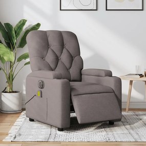 Elektrické masážní polohovací křeslo taupe textil 3204706