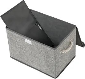 Sada 3 ks úložných boxů Rafy šedá