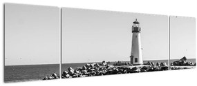 Obraz - Maják na pobřeží, Santa Cruz, Kalifornie (170x50 cm)