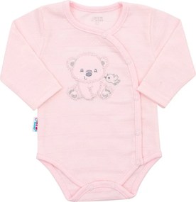 Kojenecká soupravička do porodnice New Baby Sweet Bear růžová, vel. 56 (0-3m)