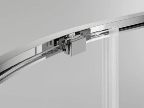 Mexen Exo sprchový kout půlkruhový asymetrický posuvný 120 x 90 cm, transparentní, chrom - 8131-120-090-01-00