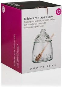 Skleněná dóza na med se lžičkou Versa Honey