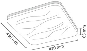 LED Stmívatelné stropní svítidlo DESERT na dálkové ovládání LED/72W/230V