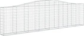 Klenuté gabionové koše 8 ks 400x30x100/120cm pozinkované železo 3145832