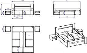 Postel ROMA 160 x 200 cm