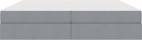 Postel s úložným prostorem a matrací Světle šedá 200 x 200 cm 3399682