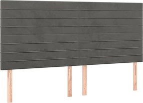 Box spring postel s matrací tmavě šedá 180x200 cm samet 3129286