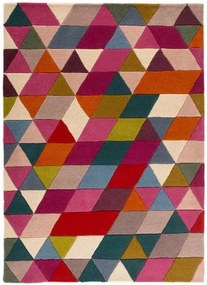 Vlněný koberec Flair Rugs Illusion Prism Pink Triangles, 160 x 220 cm