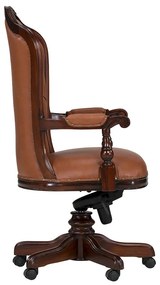 Massive home | Anglická kancelářská židle Windsor hnědá masiv mahagon MH0942W