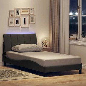 Rám postele bez matrace Hanko tmavě šedá 100 x 200 cm textil 3310441