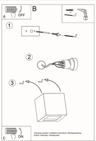 Sollux Lighting Nástěnné svítidlo keramické LEO
