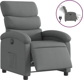 Elektrické polohovací křeslo tmavě šedé textil 3203955