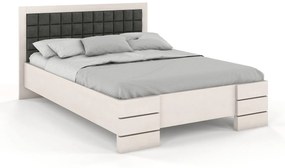 Buková postel s čalouněným čelem - Gotland - zvýšená,   ,  200x200 cm