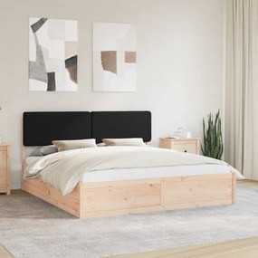 Rám postele s čalouněným čelem s čelo Černá 180 x 200 cm 3398146