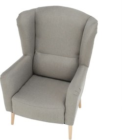 designové křeslo, ušák, látka capuccino/vzor, Tempo Kondela BELEK