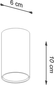 Sollux Lighting Stropní svítidlo LAGOS 10 okrově červené