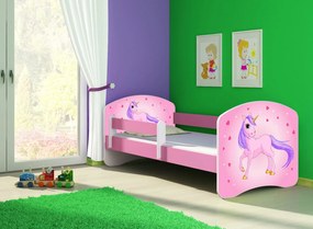 Dětská postel - Poník jednorožec 2 180x80 cm růžová