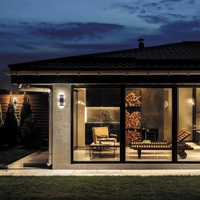 M O578WL-02B Venkovní nástěnné svítidlo Unter den Linden E27 2x60W IP54 černý hliník - MAYTONI
