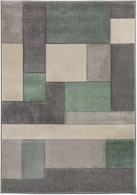 Flair Rugs, POŠKOZENÝ Kusový koberec Hand Carved Cosmos Mint/Grey/Cream, 200x290, zelená, kancelář