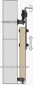 Posuvné dveře LOFT ADIO 4 černý + old style 60