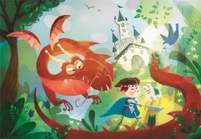 Clementoni PUZZLE Drak a rytíř / 180 dílků / od 7 let