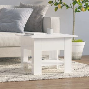 vidaXL Konferenční stolek 55 x 55 x 42 cm kompozitní dřevo [810262] Barva: Bílá