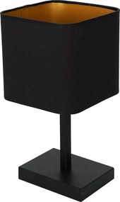 Stolní lampa Napoli, 1x černé textilní stínítko, b