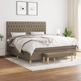Box spring postel s matrací taupe 180x200 cm textil 3137417
