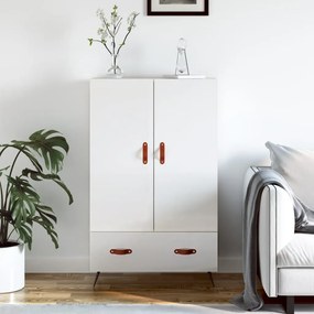 Skříň highboard lesklá bílá 69,5 x 31 x 115 cm kompozitní dřevo