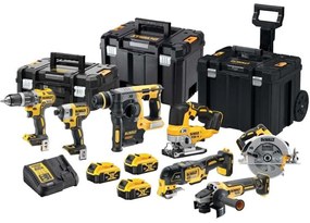 DeWALT - 14dílná sada AKU nářadí, baterií a nabíječky DCK755P3T