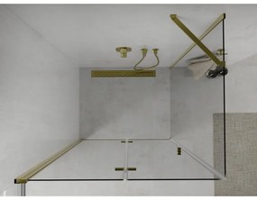 Mexen Lima sprchový kout 100x90cm, čiré sklo/zlatý profil, 856-100-090-50-00