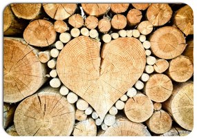Prostírání - 075, Imitace dřeva srdce