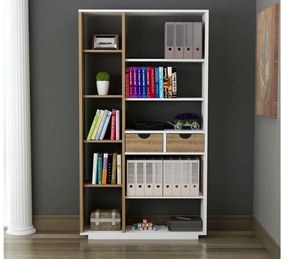 Designový regál Caitir 188,6 cm ořech bílý