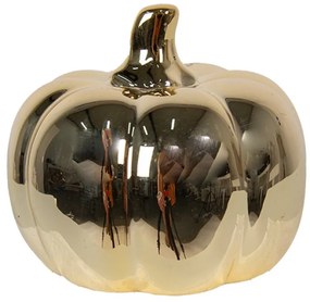 Zlatá porcelánová dekorace dýně Hokkaidó – 8 cm