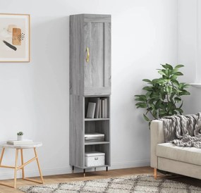 vidaXL Skříň highboard 34,5 x 34 x 180 cm kompozitní dřevo [3200306] Barva: šedá sonoma