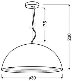 Lustr na lanku DORADA 1xE27/60W/230V měď