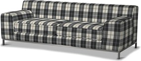 Potah na pohovku IKEA Kramfors 3-místná barva černá látka pletený vzor, vzorované