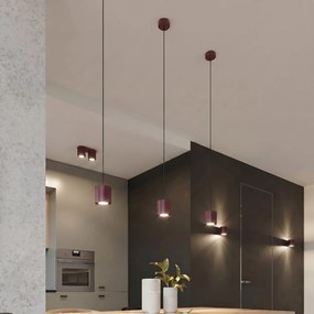 Sollux Lighting Nástěnné svítidlo ORBIS 1 bordó