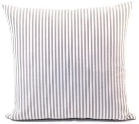 Luxusní dekorativní polštář Lusito - proužek šedo-bílý