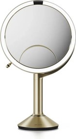 Kosmetické zrcadlo s osvětlením/zvětšovací (zvětšení 5x/zvětšení 10x) ø 20 cm Trio – simplehuman