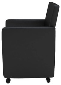 Jídelní židle 4 ks černé umělá kůže - Default Title