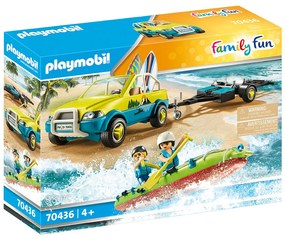 Playmobil family fun 70436 plážové auto s lodním přívěsem
