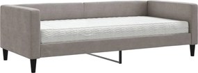 Válenda s matrací taupe 90 x 200 cm textil 3196563