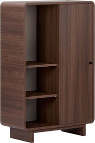 Skříňka v dekoru ořechu v tmavě přírodní barvě 70x110x34 cm Torina – Nordure