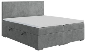 Manželská postel Boxspring 140 cm Lemmy (beton) (s matrací a úl. prostorem). 1043394