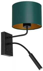 Luminex | Nástěnná lampa ARDEN 1xE27/60W+1xG9/8W/230V zelená/zlatá | LU3544