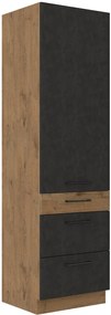 STL 60 cm skříňka vysoká 1D3SZ VIGO Barevné provedení kuchyně VIGO: Dub Lancelot / Dark Wood