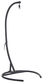 Ratanové závěsné křeslo ø 105 cm tmavě šedé SESIA Beliani