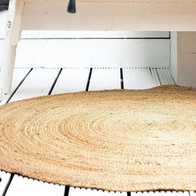 Přírodní kulatý jutový koberec Fabre - Ø120*1cm